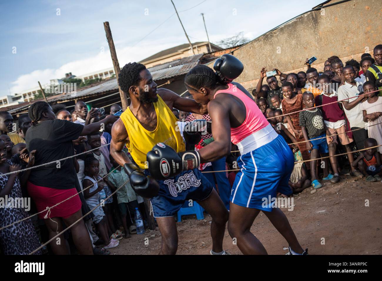 Rhino boxing club, Katanga slum, Kampala, Uganda, Africa Stock Photo ...
