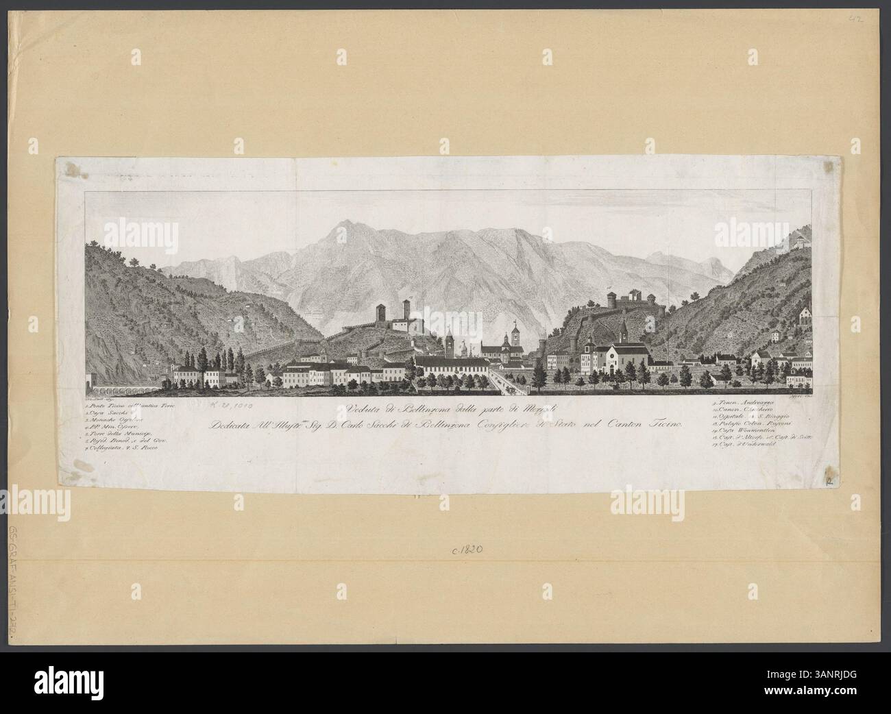 An etching from 1816 by Giovanni Sartori and Giacomo Mercoli ...