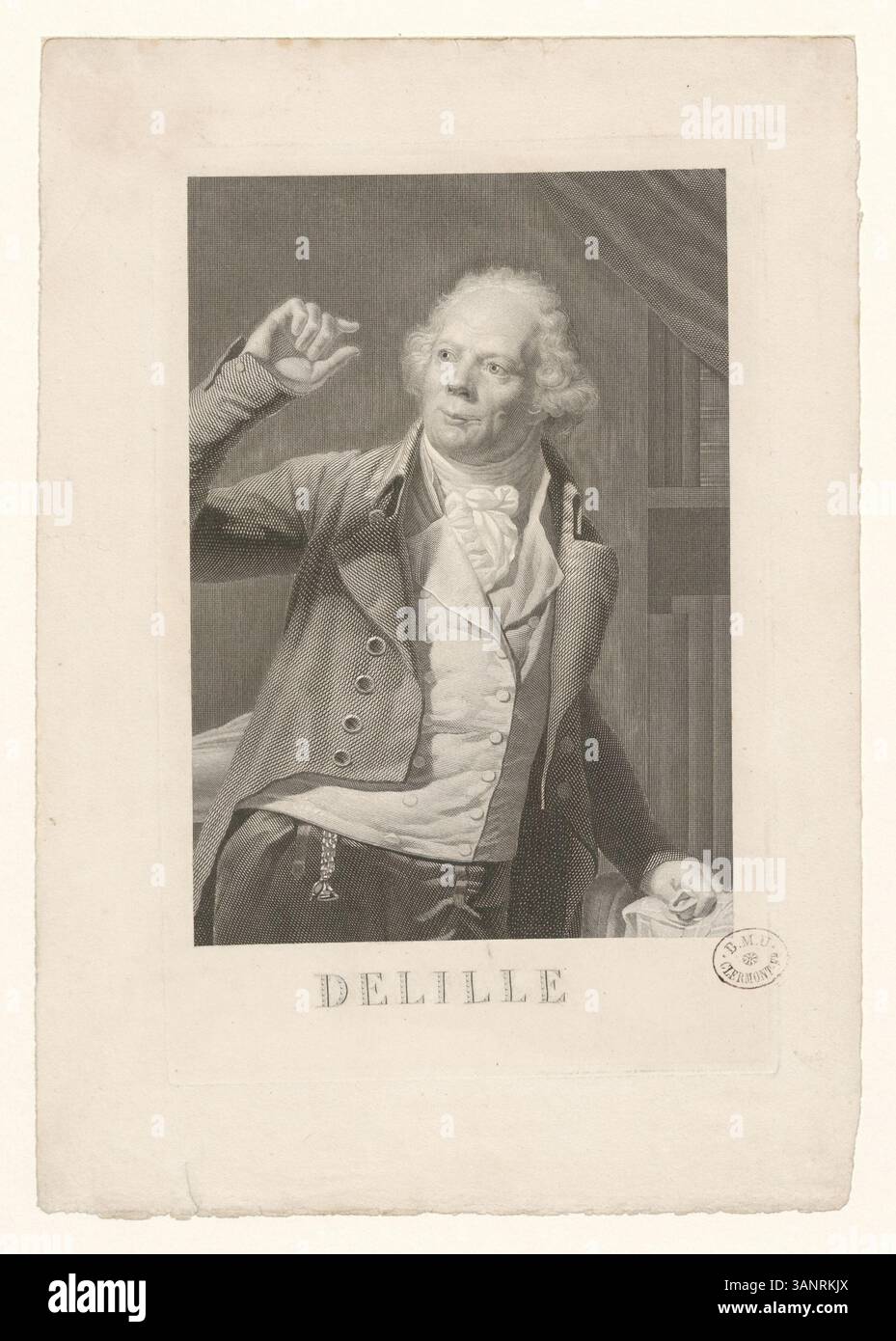 This intaglio print from the Boyer collection features Jacques Delille ...