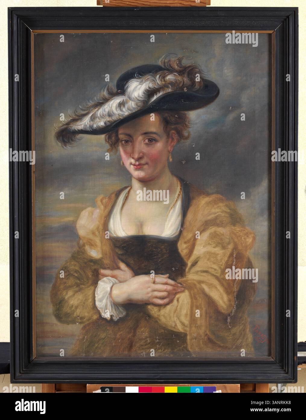 This anonymous portrait of Helena Fourment, created by an unknown artist, depicts the wife of ...