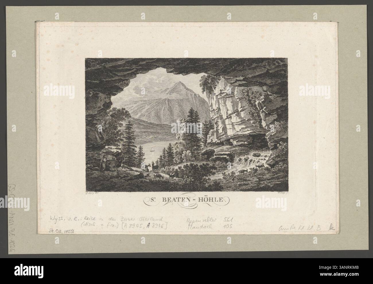 Etching and aquatint print by Gabriel Ludwig Lory and Franz Hegi ...