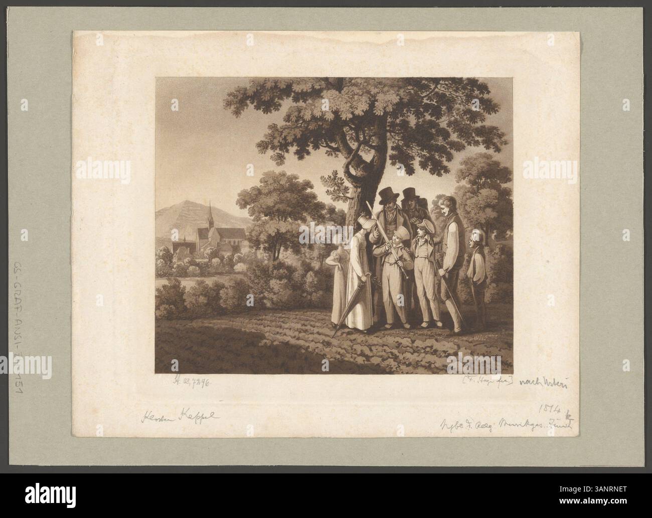 Aquatint print created in 1813 by Johann Martin Usteri and Franz Hegi ...