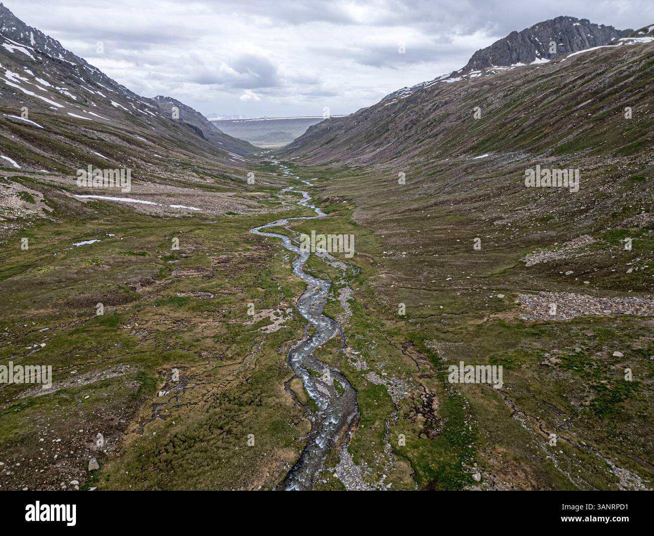 Aerial view of breathtaking Deosai National Park with majestic ...