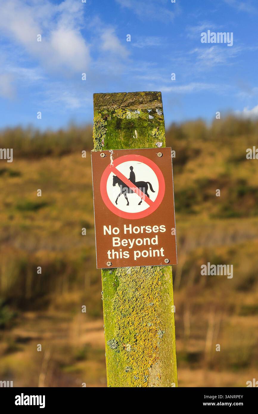 A sign saying 'no horses beyond this point', Silverdale Community ...