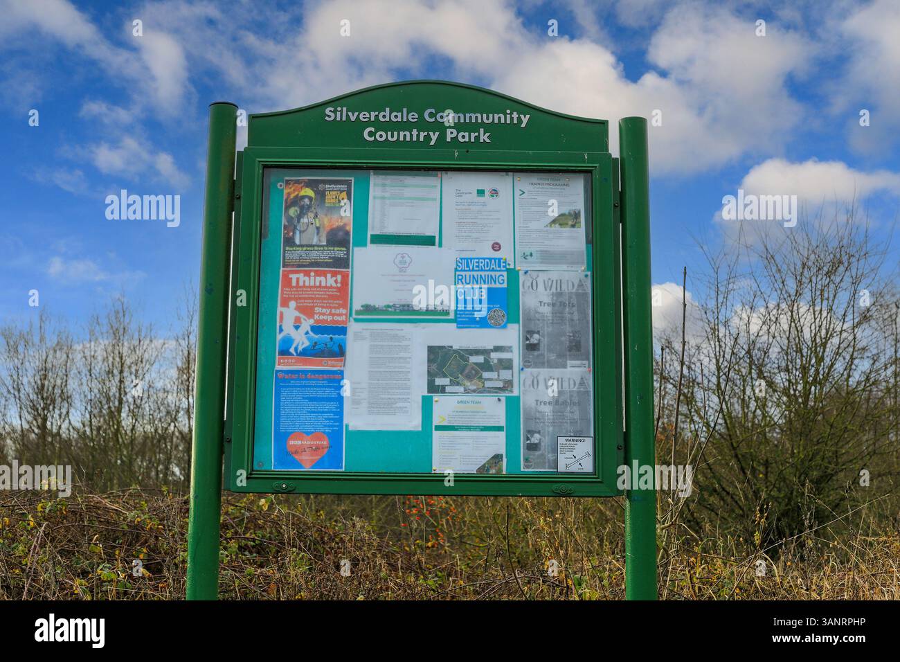 An information board at Silverdale Community Country Park, Silverdale ...
