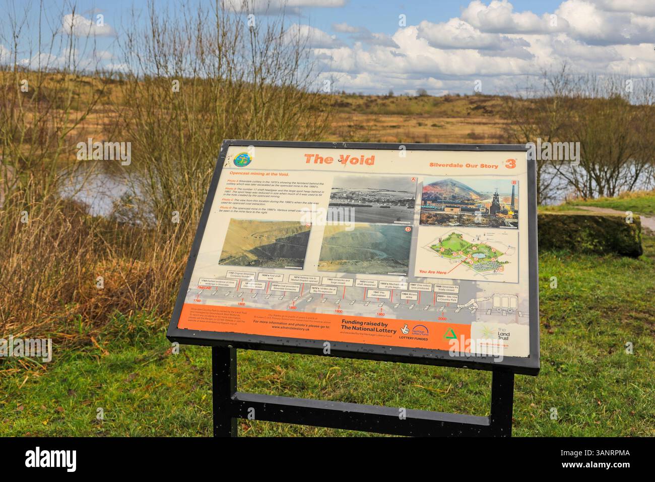An information board at Southern Pool in The Void, Silverdale Community ...