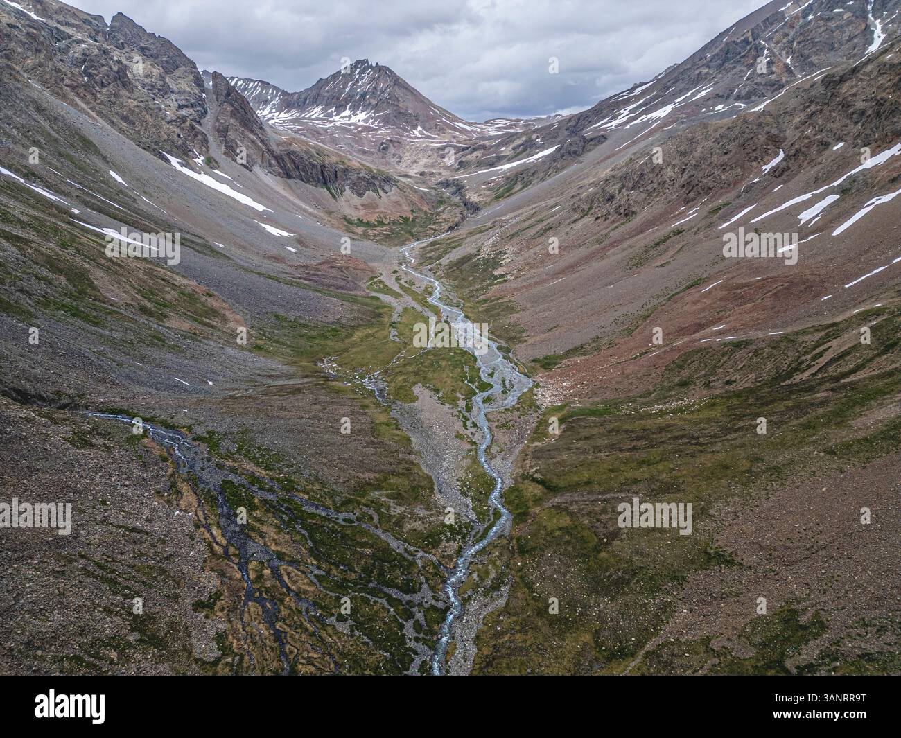 Aerial view of breathtaking Deosai National Park with majestic ...