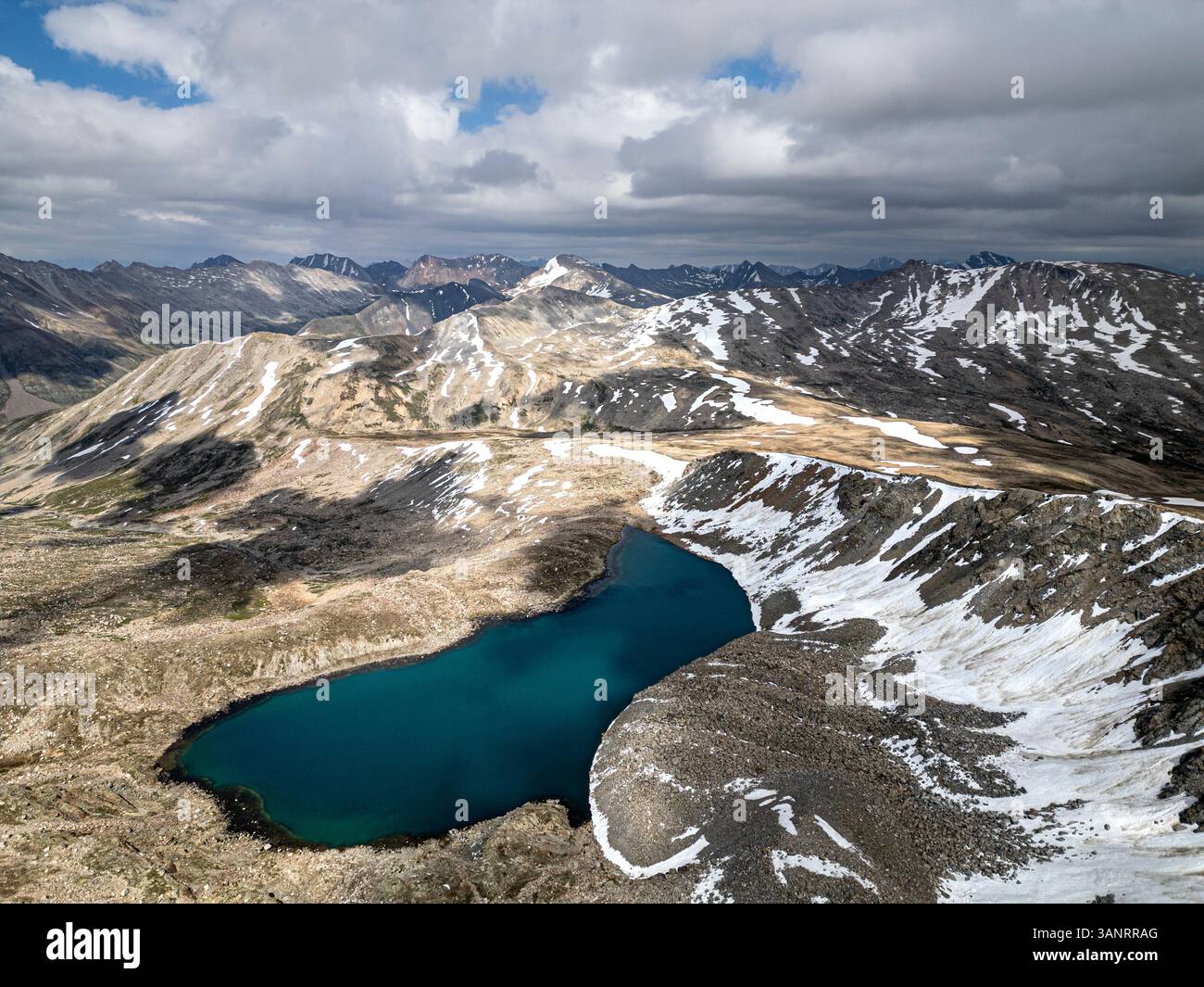 Aerial view of breathtaking Deosai National Park with majestic ...