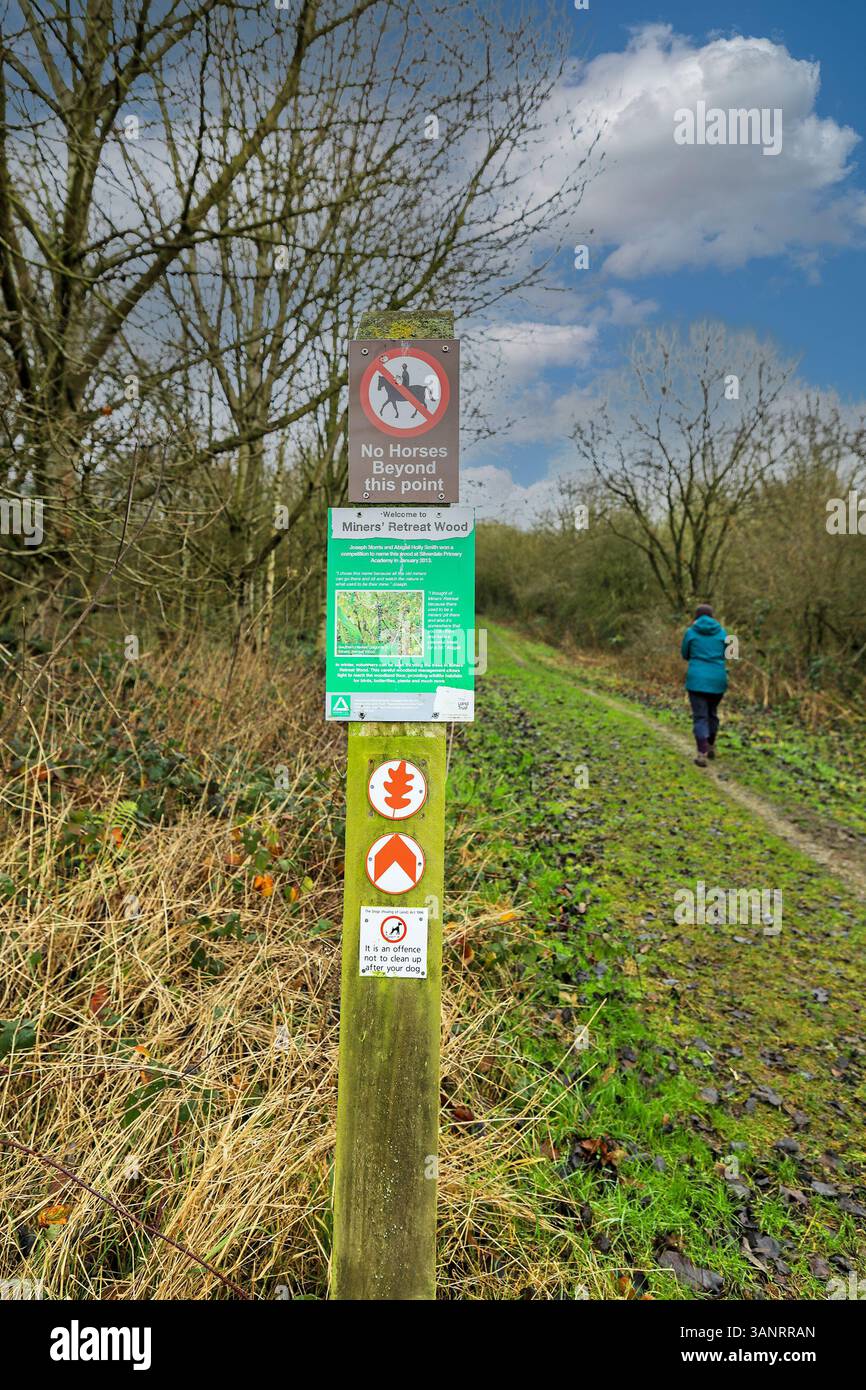 An information board about Miner's Retreat Wood, Silverdale Community ...