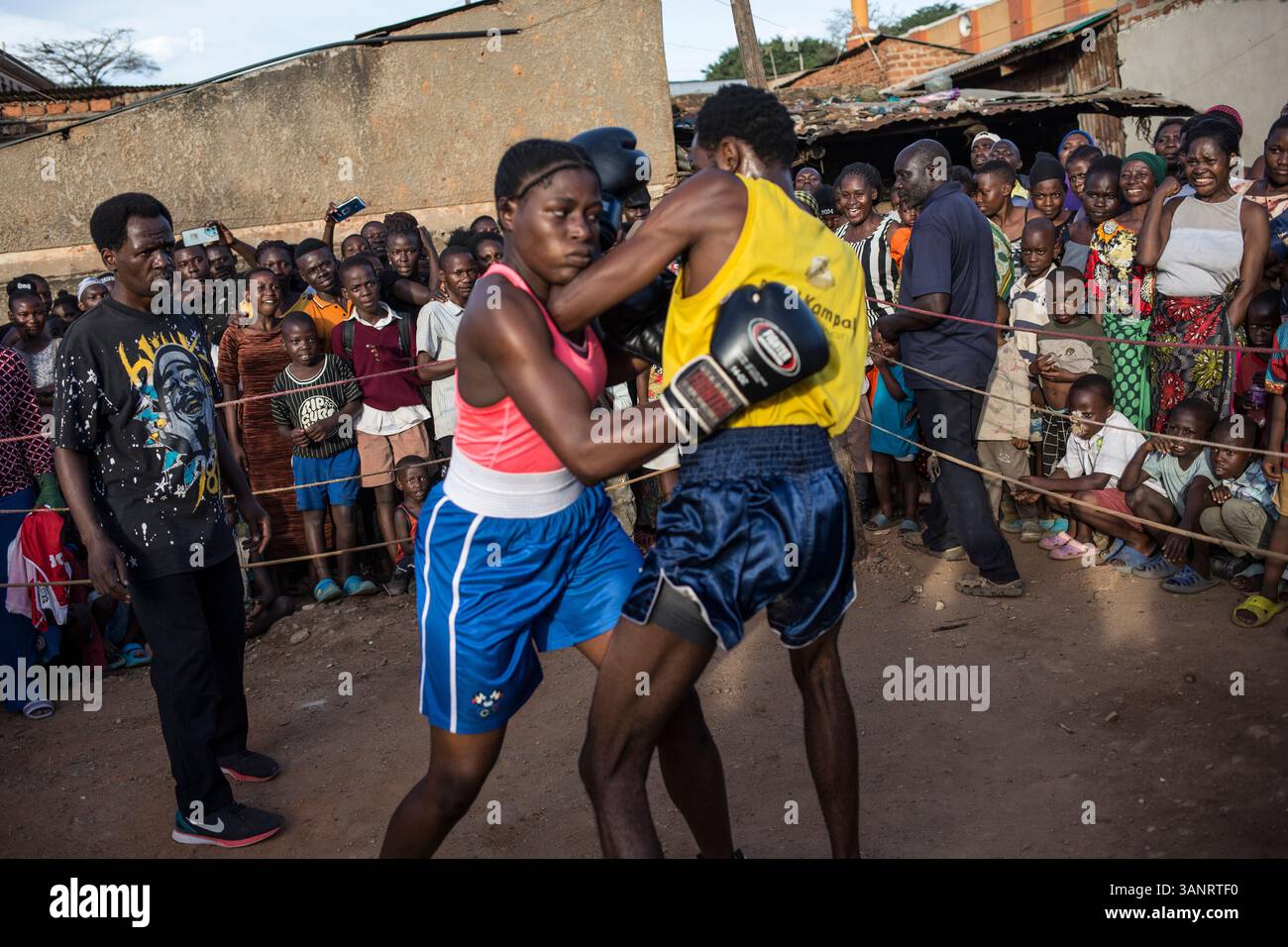 Rhino boxing club, Katanga slum, Kampala, Uganda, Africa Stock Photo ...
