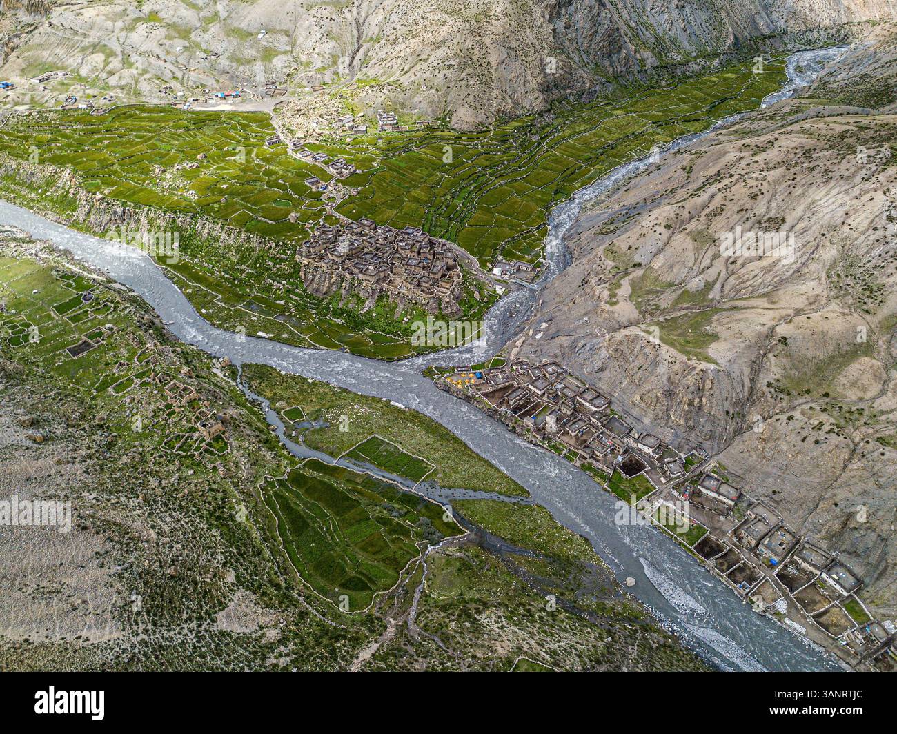 Aerial view of Chharka fields, Karnali Pradesh, Nepal Stock Photo - Alamy