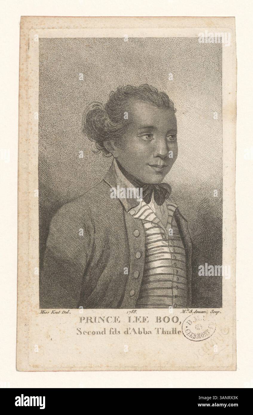 This lithograph from the Boyer collection depicts Prince Lee Boo, the second son of Abba Thulle ...