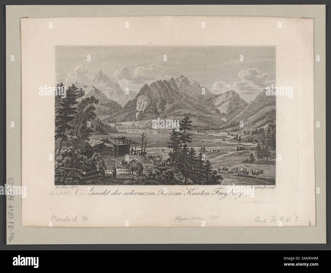 This etching print by Gabriel Ludwig Lory, with engraving by Daniel ...