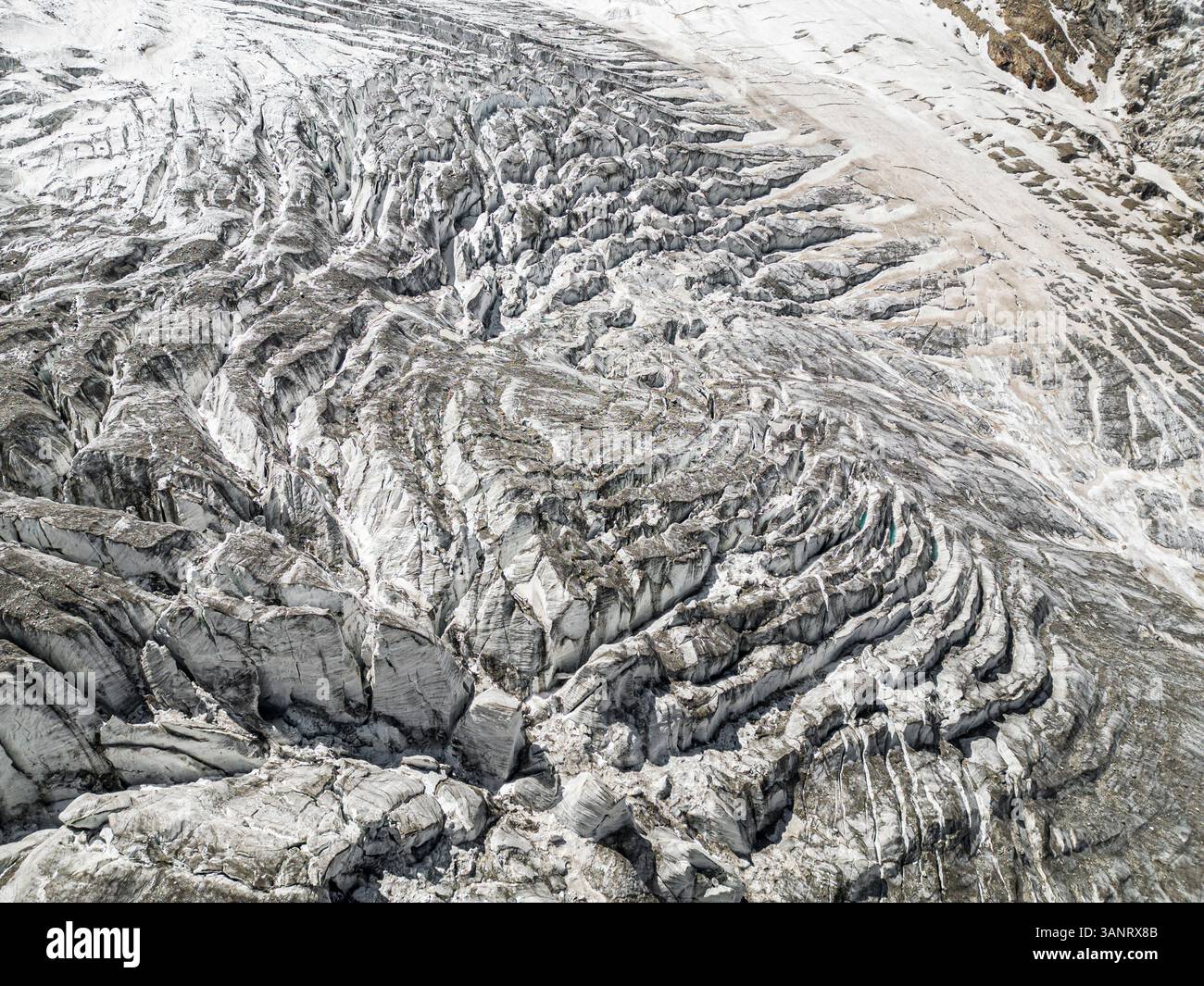 Aerial view of Diamir Glacier on Nanga Parbat, Astore, Skardu, Gilgit ...