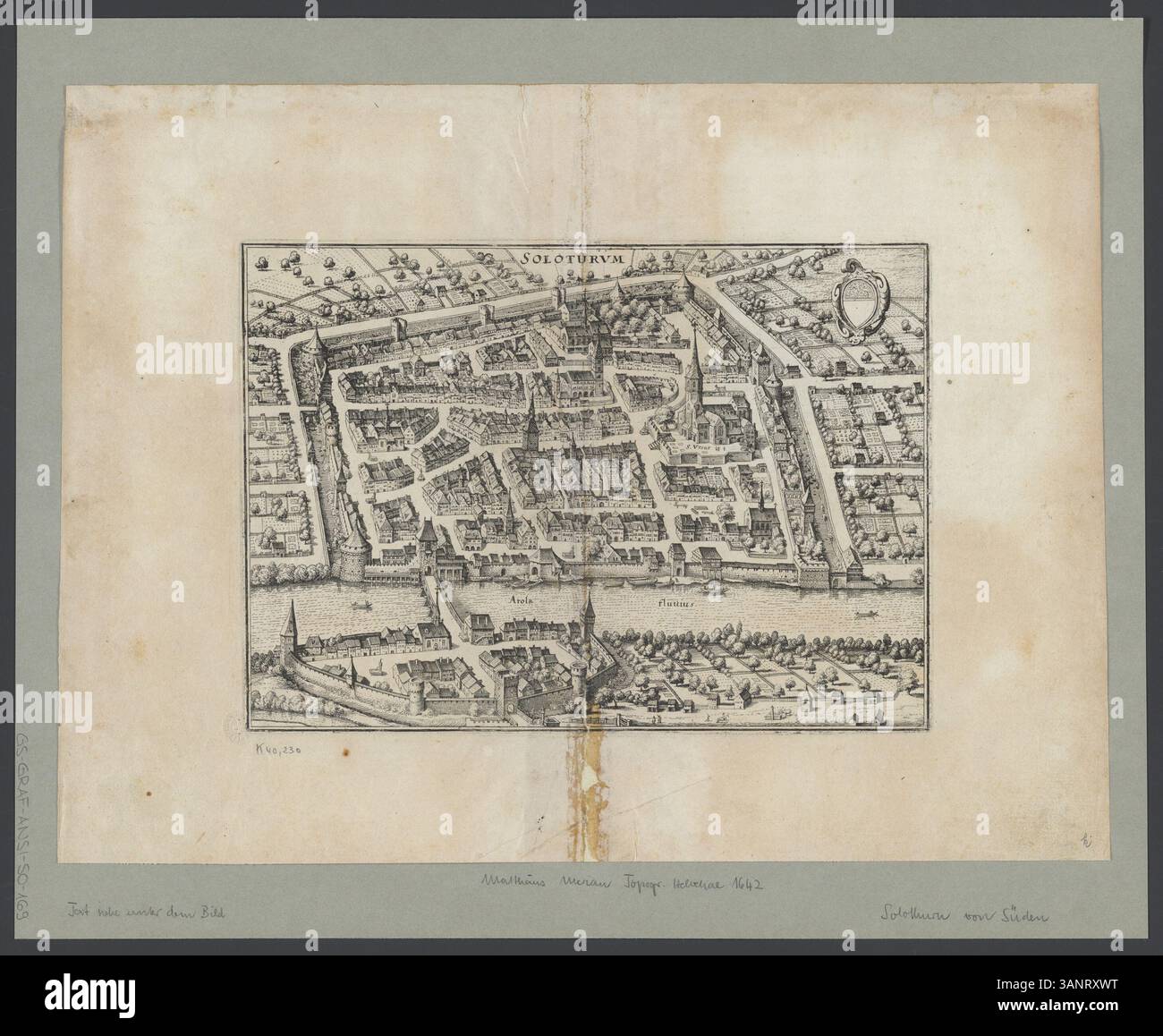 This etching, produced by Matthaeus Merian in 1642, depicts Solothurn ...