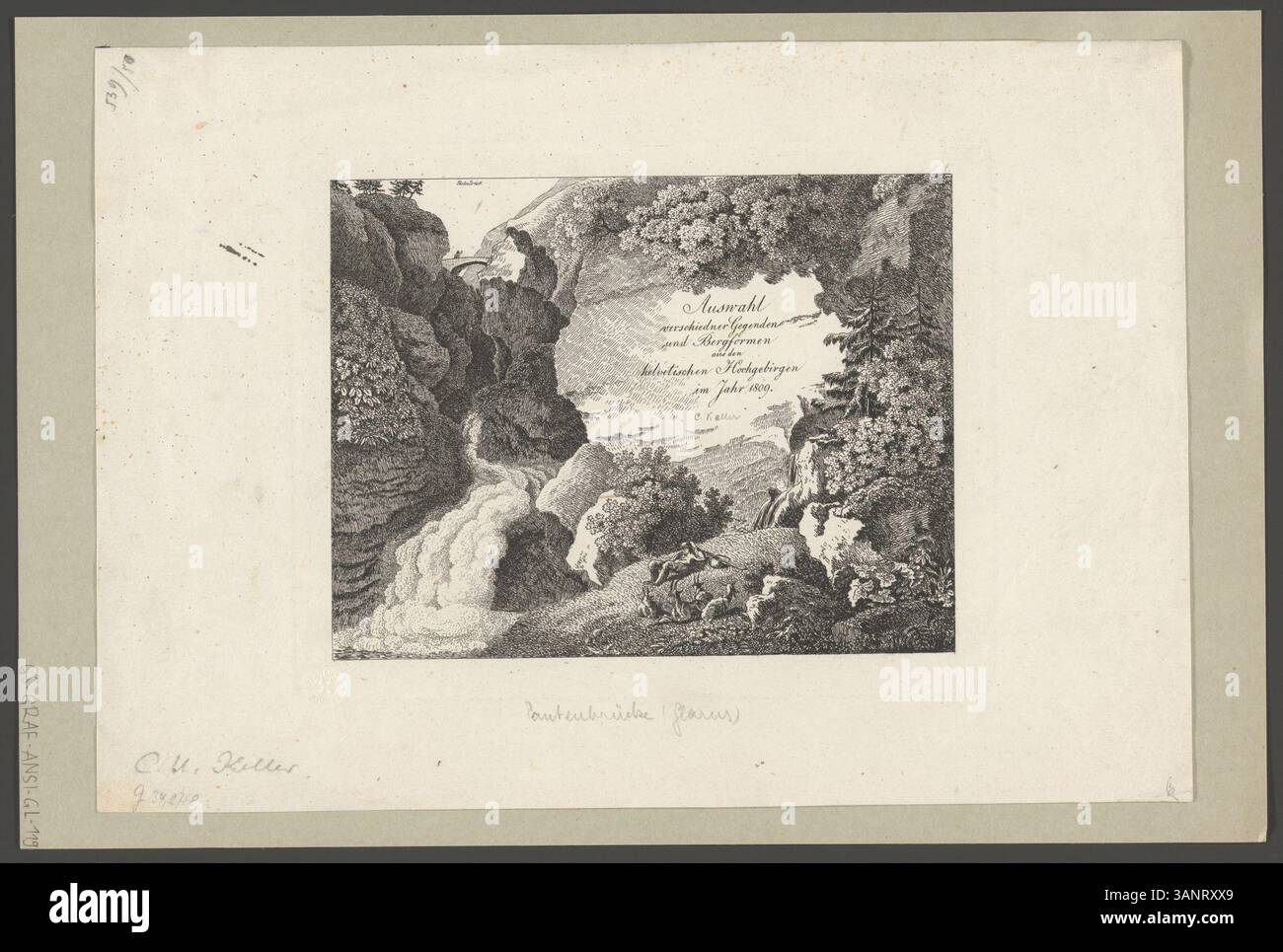 A print by Carl Urban Keller from 1817, titled 'Various Regions and ...