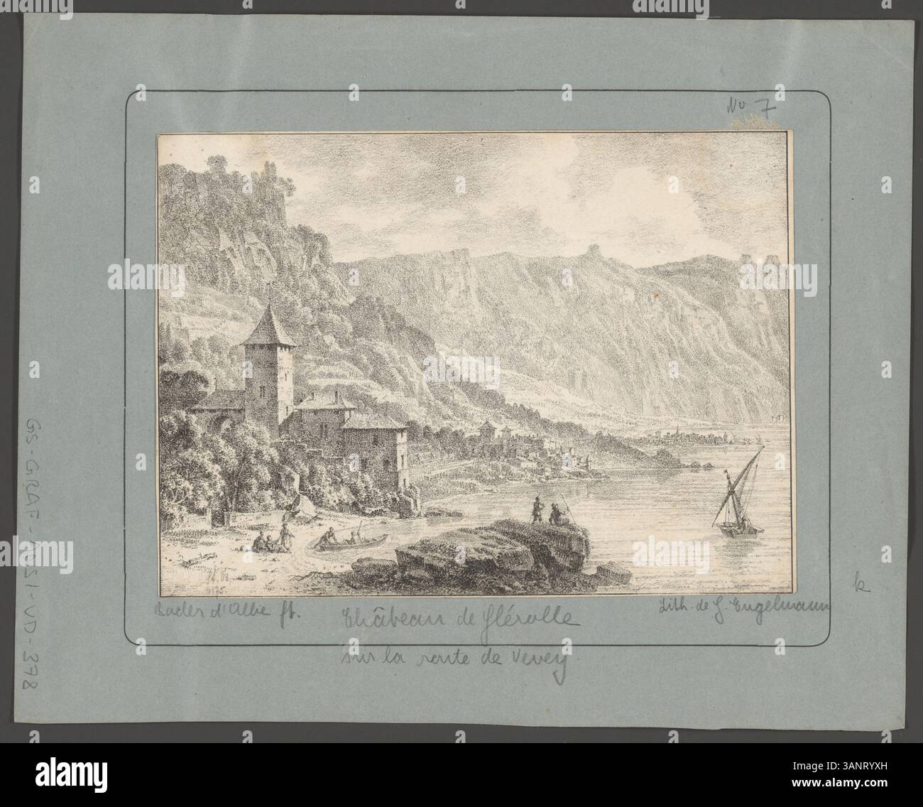 Lithograph print by Louis Albert Guislain Bacler d'Albe and Godefroy ...
