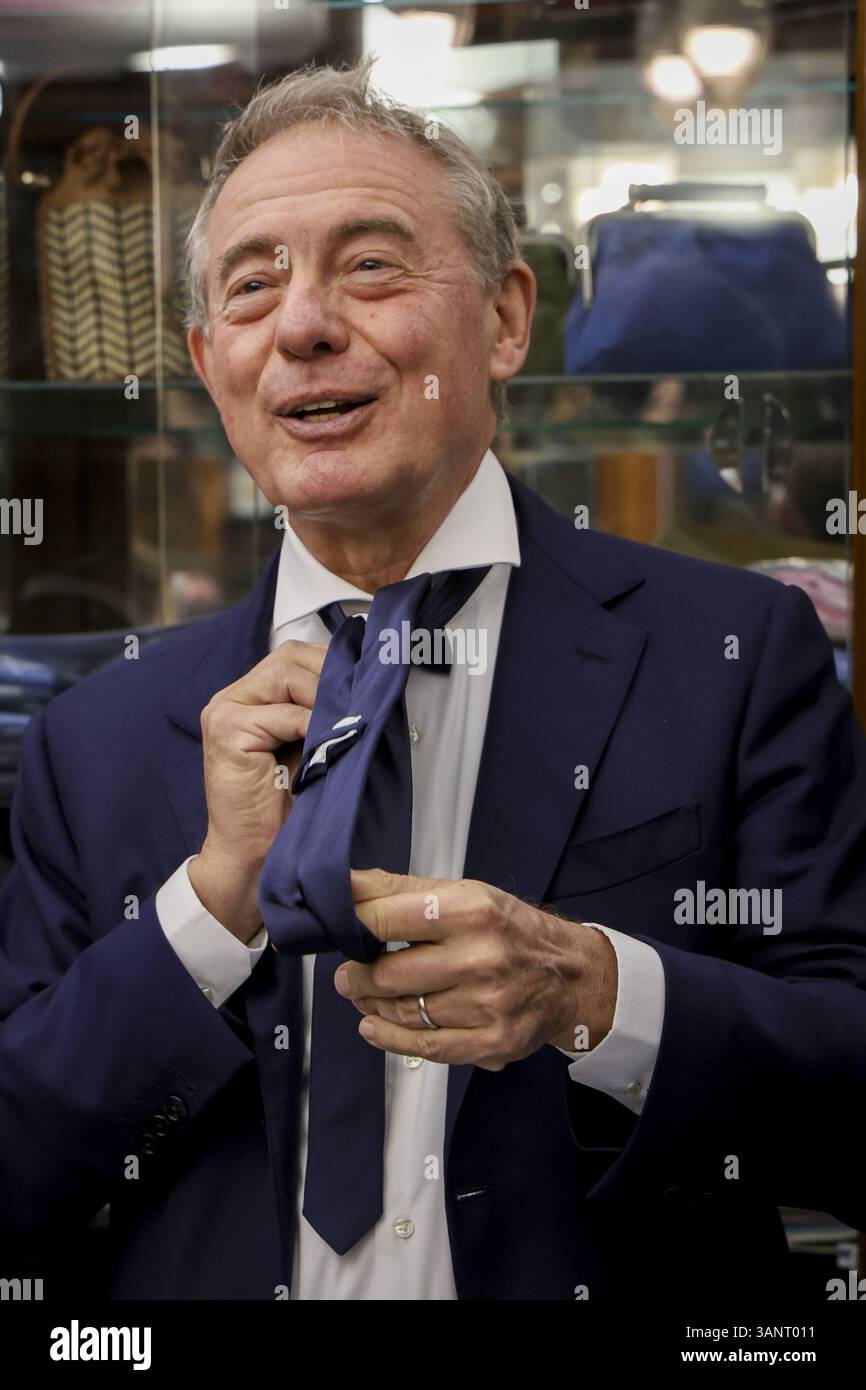 Adolfo Urso (Minister of Enterprise and Made in Italy) wearing the tie ...