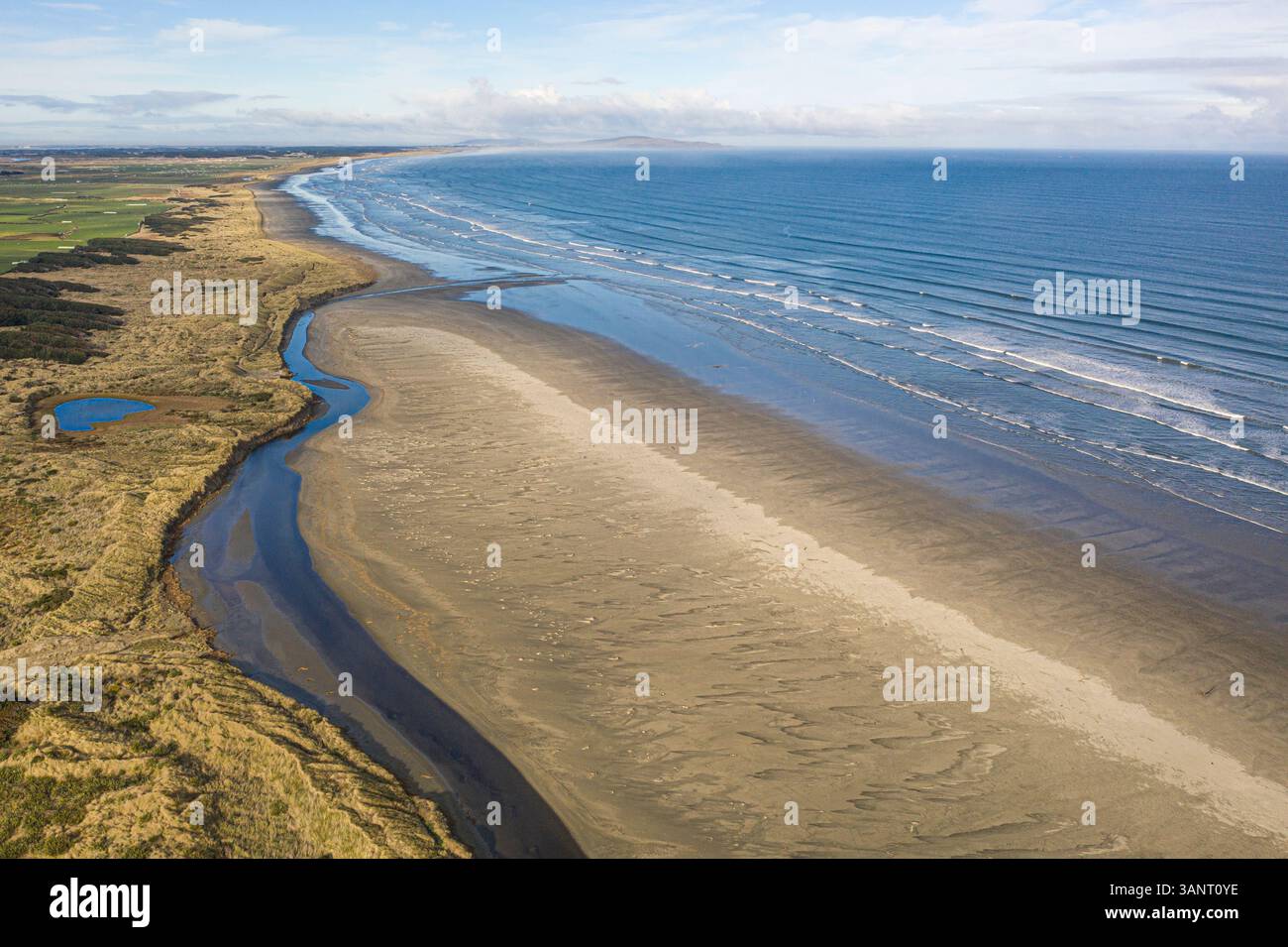 Aerial view of Oreti beach, Invercargill, New Zealand Stock Photo - Alamy