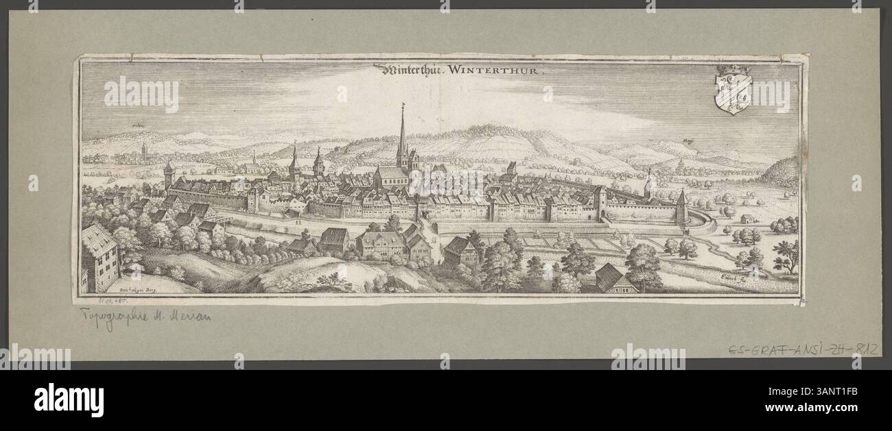 This etching by Matthaeus Merian the Elder from 1654 shows Winterthur ...