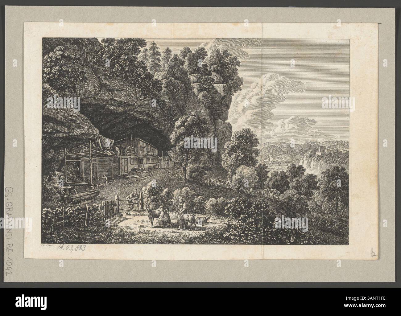 This 1812 etching by Gabriel Ludwig Lory depicts the rock dwellings in ...