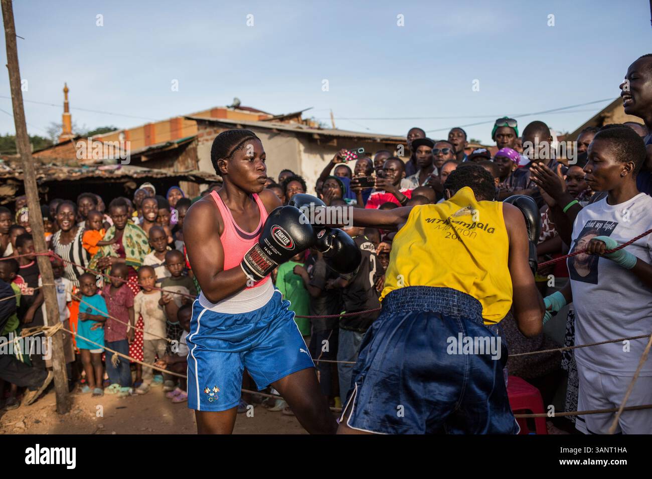 Rhino boxing club, Katanga slum, Kampala, Uganda, Africa Stock Photo ...