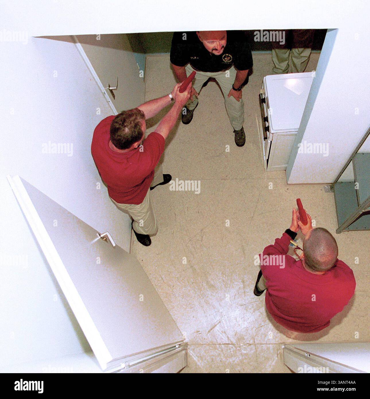 May 03, 2000; Hungary, Budapest; An FBI agent instructs Hungarian ...