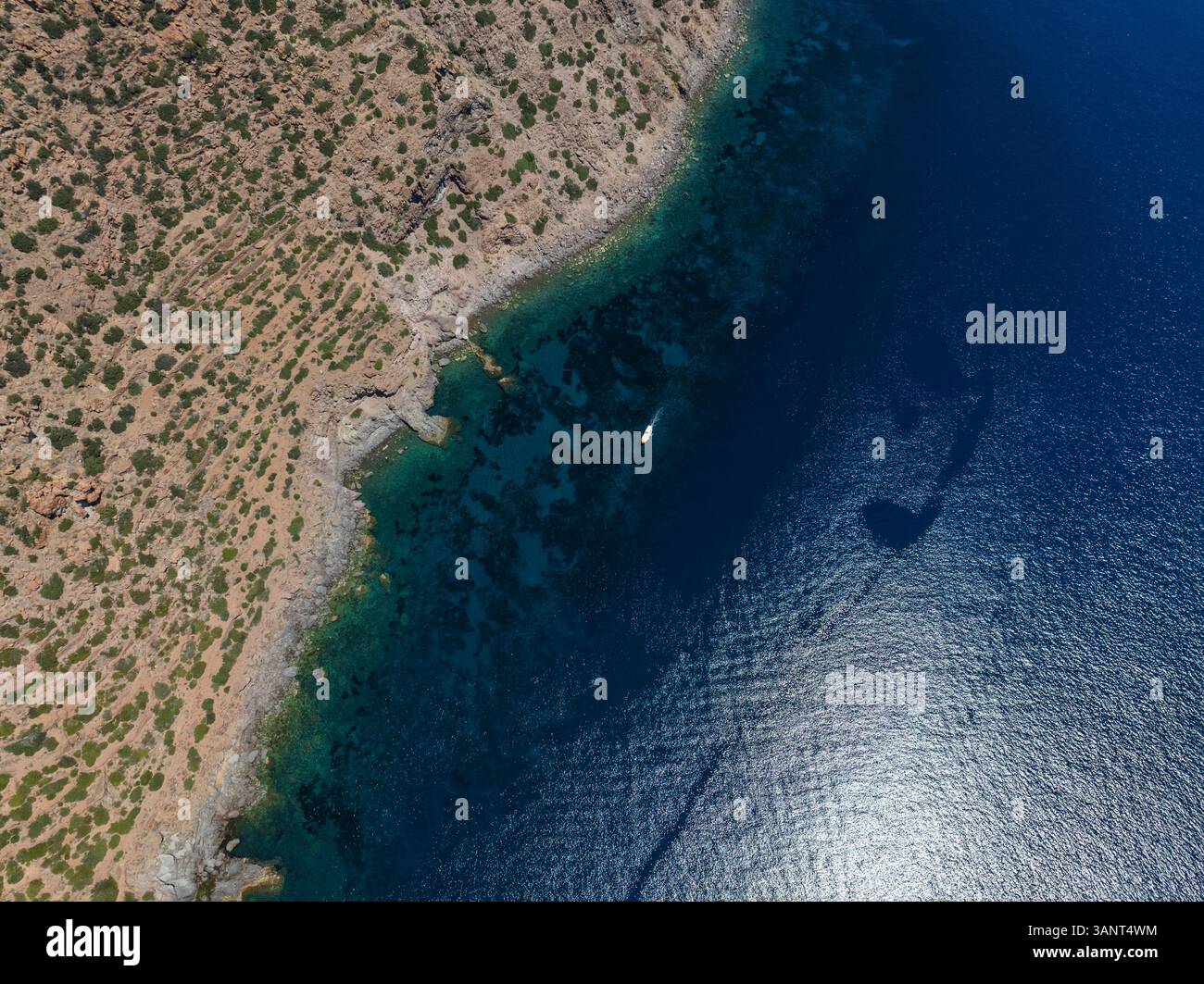 Aerial view of Filicudi Island, Aeolian Islands archipelagos, Sicily ...
