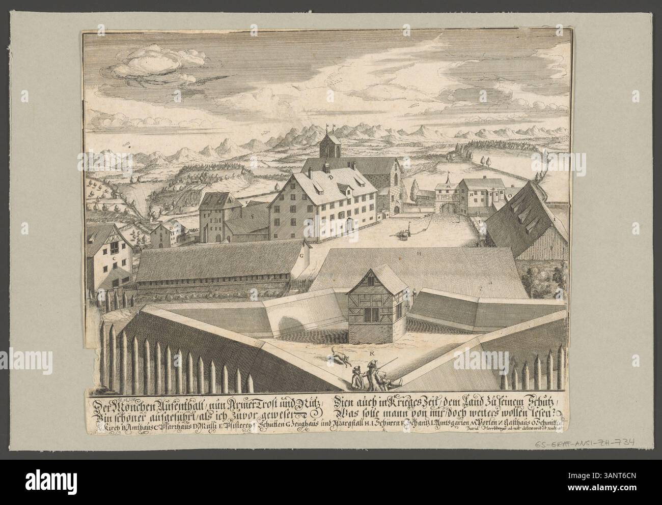This etching by David Herrliberger from 1741 depicts a monastery and ...