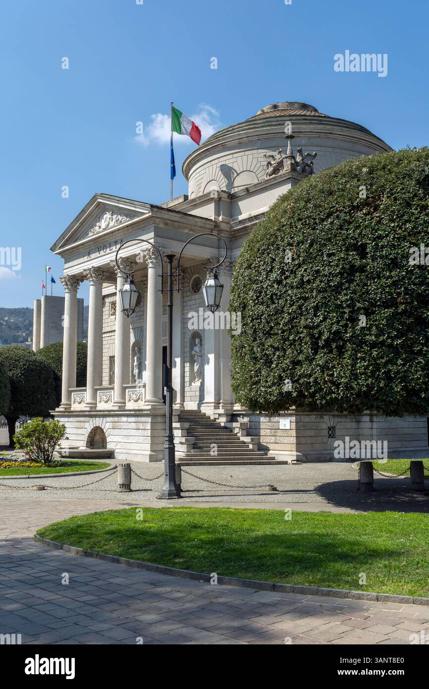 Como, Italy - April 4, 2025: The Volta Temple (Tempio Voltiano) at the ...
