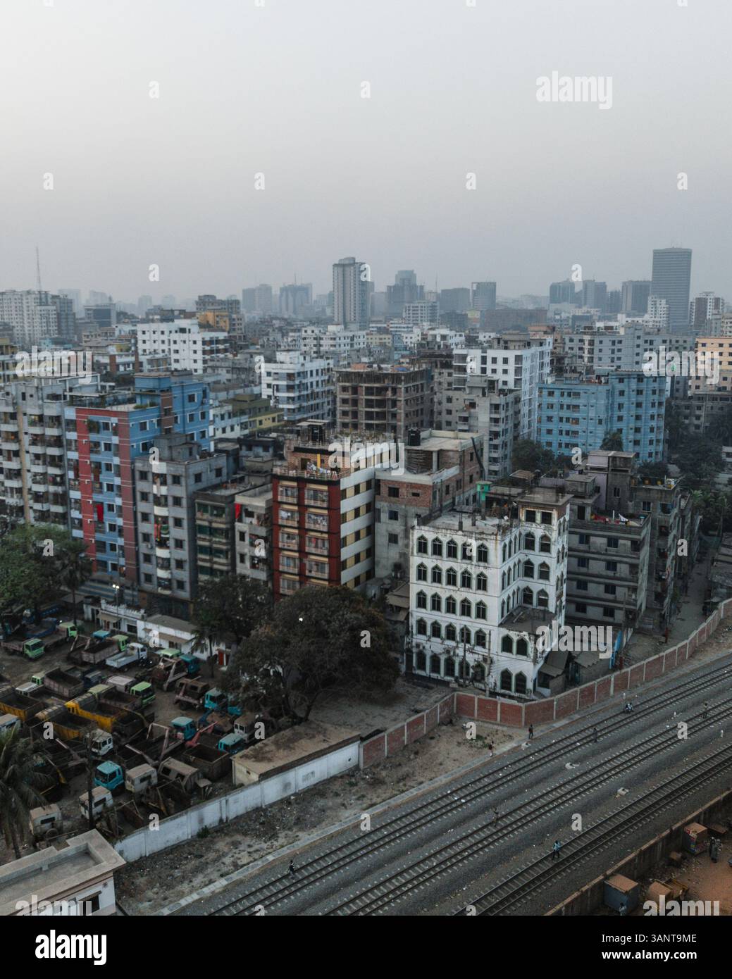 Drone view rooftops balconies high hi-res stock photography and images - Alamy