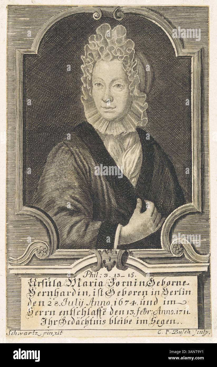 Portrait of Ursula Maria Zorn, an 18th-century German painting by Georg ...