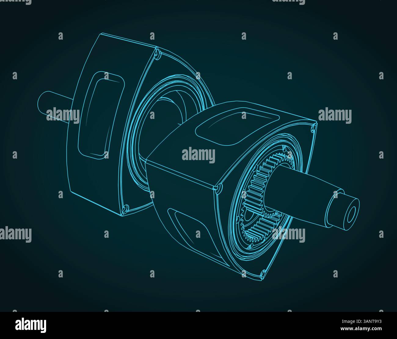 Rotary engine front Stock Vector Images - Alamy