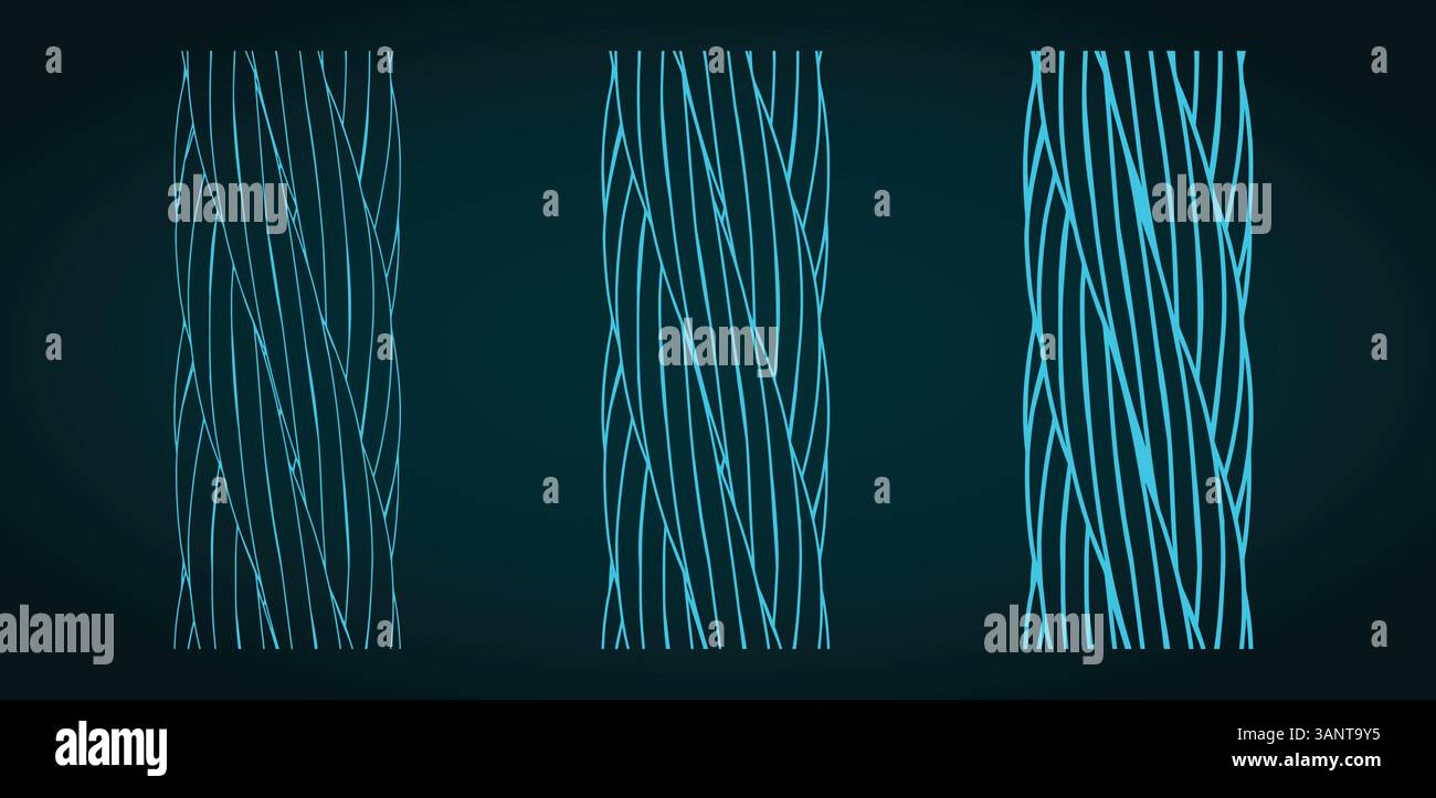 Steel wire rope close up stylized vector illustration Stock Vector ...