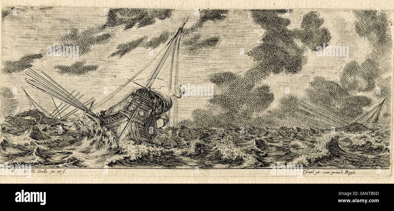 *Tempest* is the sixth print in a suite by Stefano della Bella, created ...