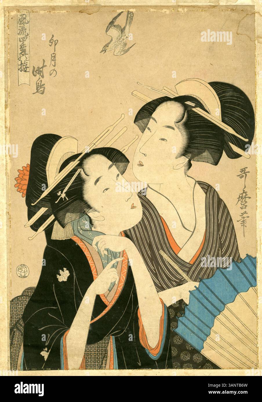 Kitagawa Utamaro's 1795 print, 'Furyo Shiki No Asobi-Uzuki No ...