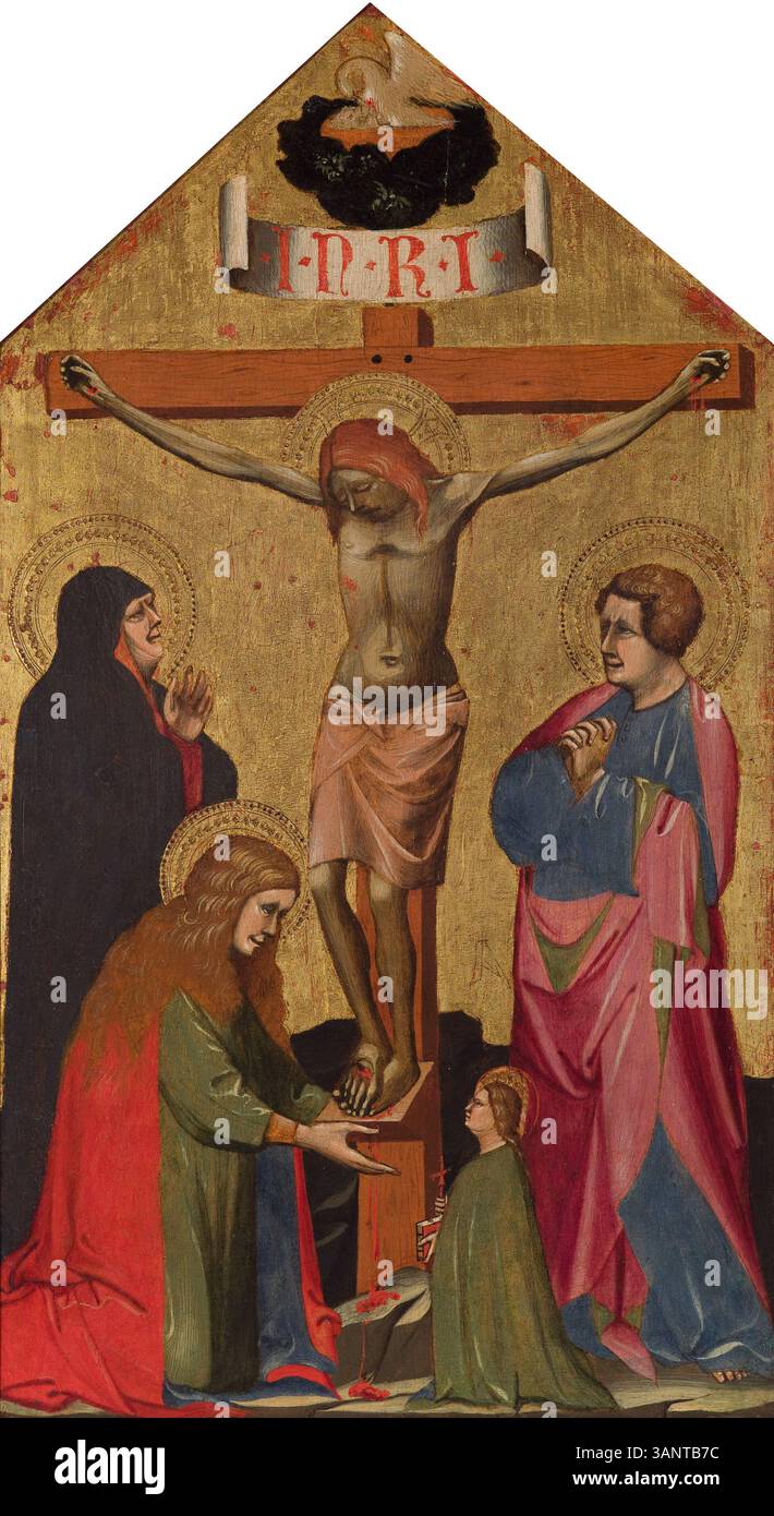 The Crucifixion with the Virgin Mary, St. Mary Magdalene, St. John the Evangelist, and a Female ...