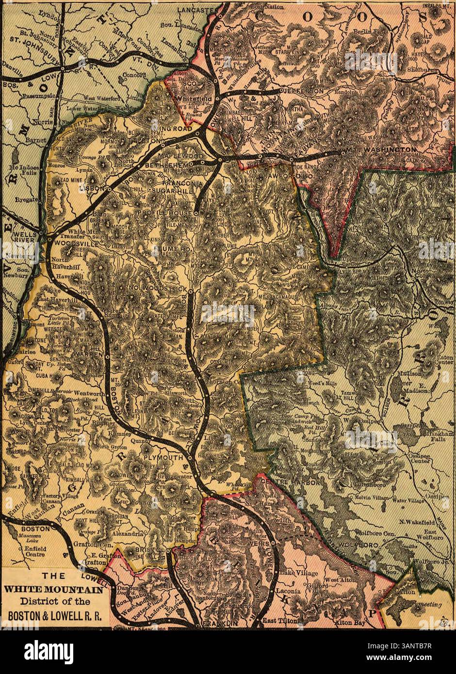 This map of the White Mountain District, created in 1890, shows the ...