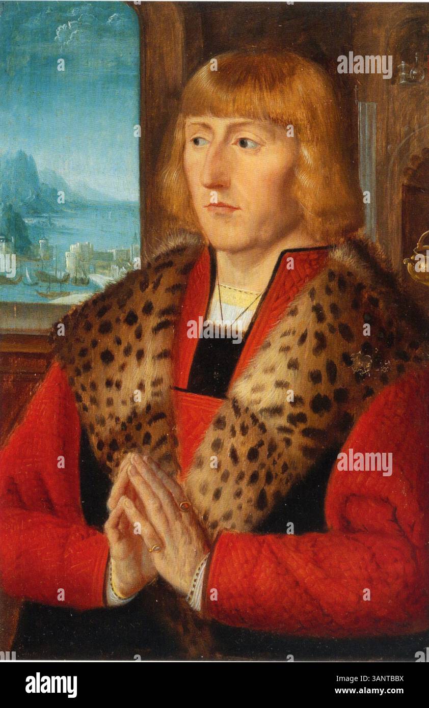 This 1513 portrait, painted in the studio of Adriaen Isenbrant, depicts ...