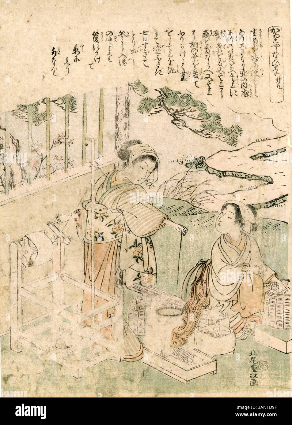 This print, created by Kitao Shigemasa in 1768, is part of *The ...