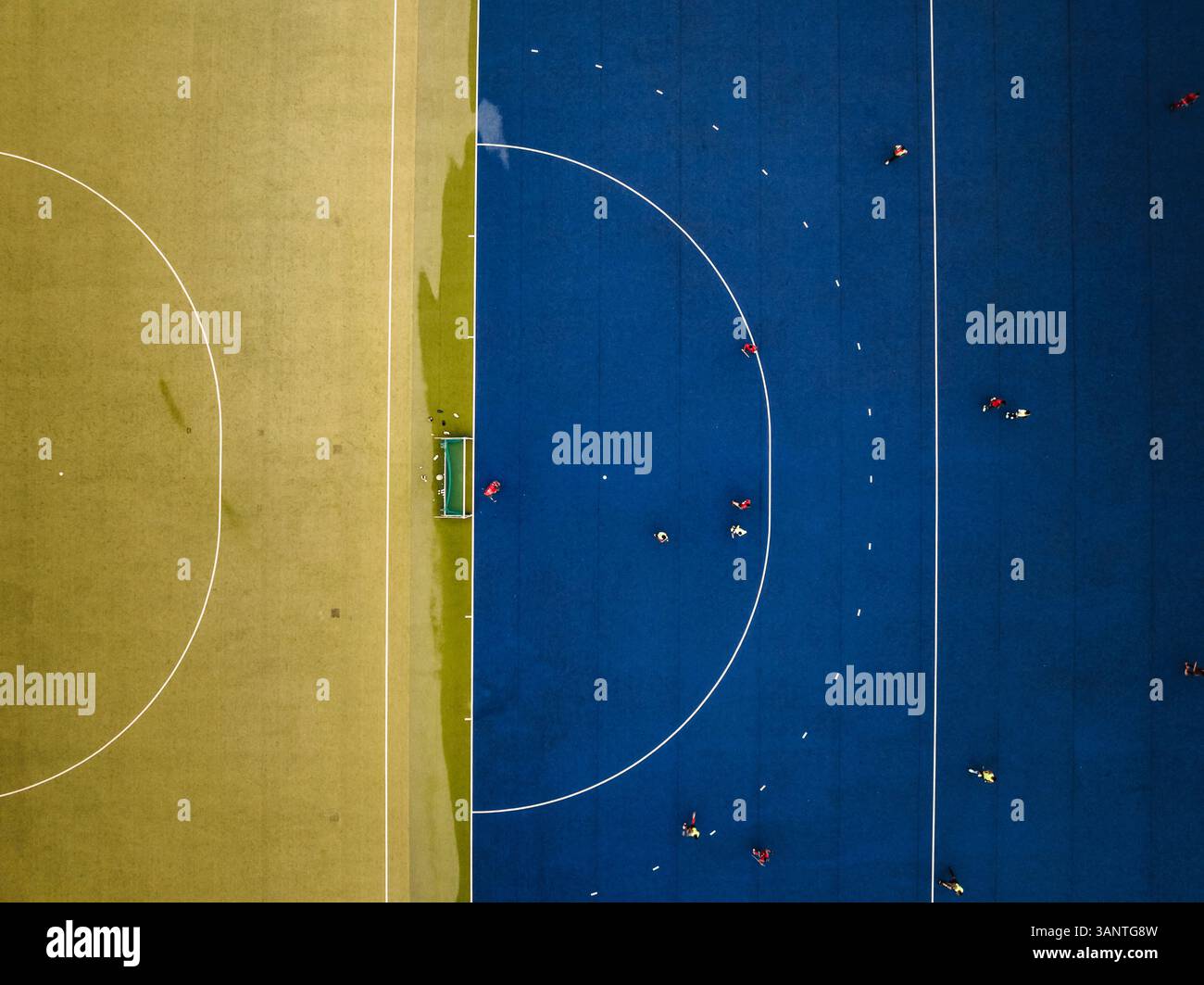 Aerial view of vibrant Bangladesh National Stadium with players in ...