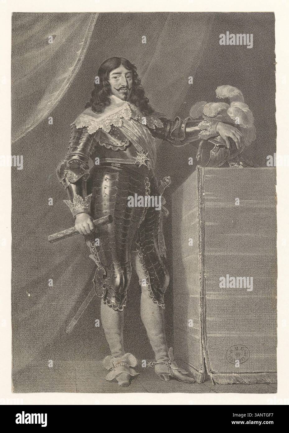 This intaglio print portrays Gaston de France, Duke of Orléans, from ...