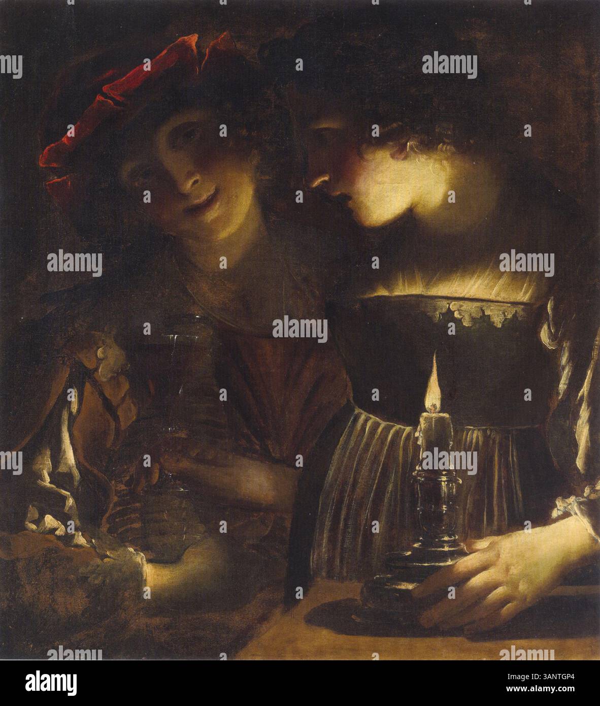 This 17th-century painting by Pietro Ricchi depicts two lovers bathed ...