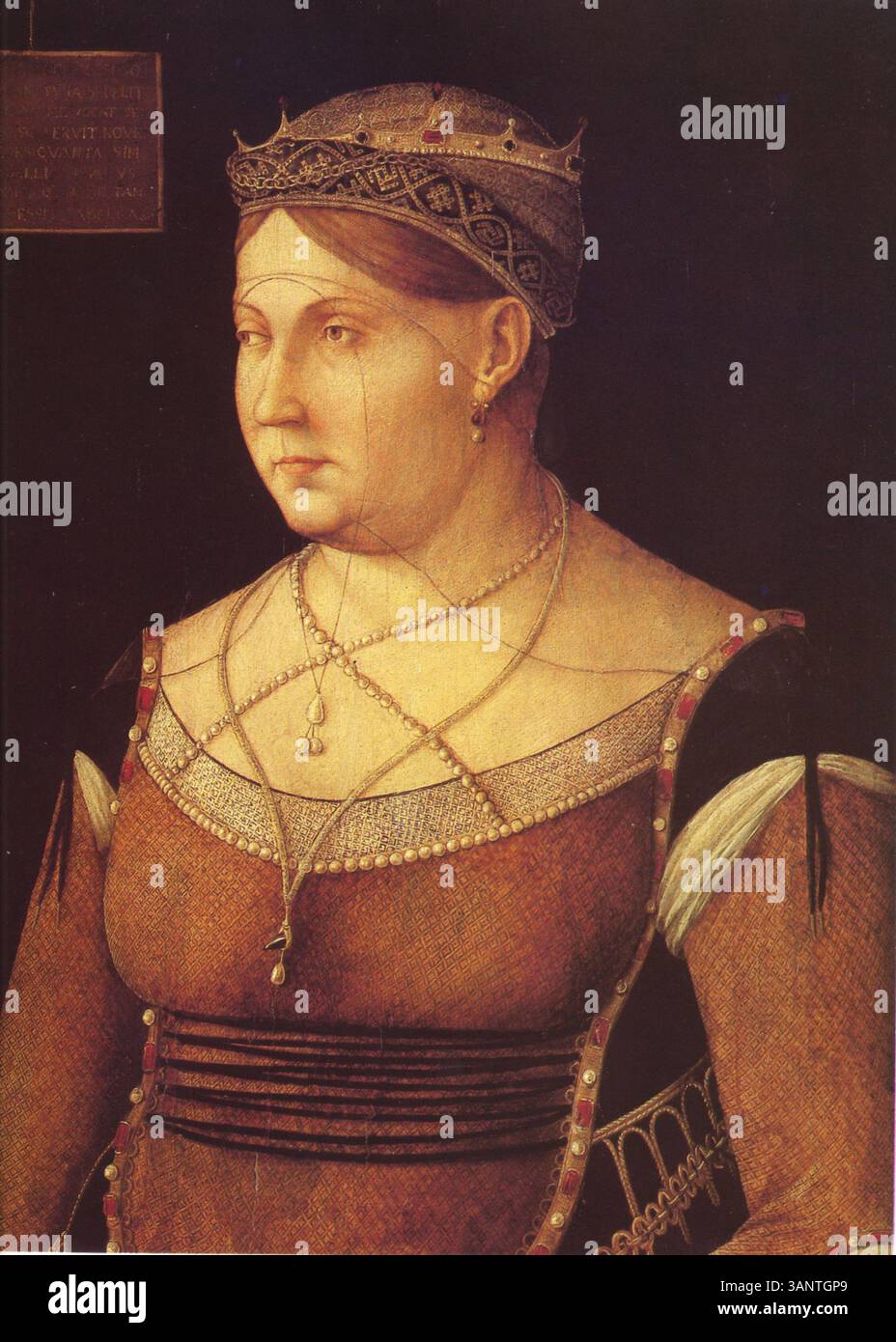 A circa 1500 portrait of Caterina Cornaro, Queen of Cyprus, painted by ...