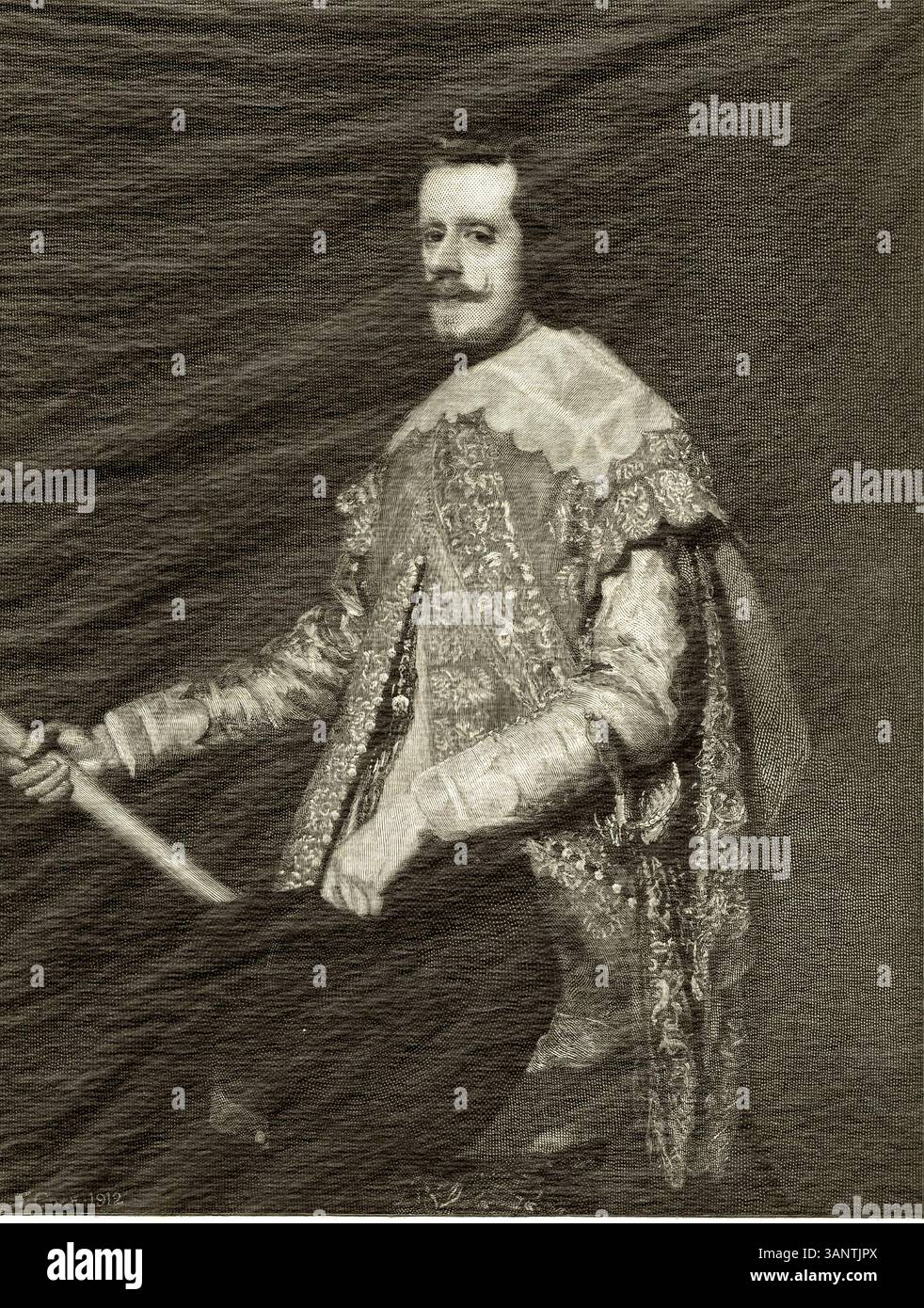 A 1912 print by Timothy Cole, *Philip IV of Spain*, is based on Diego ...