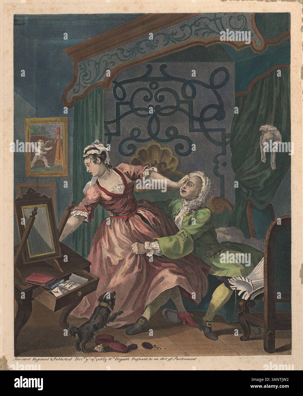 William Hogarth’s *Before* print (circa 1736–1800) captures a social ...