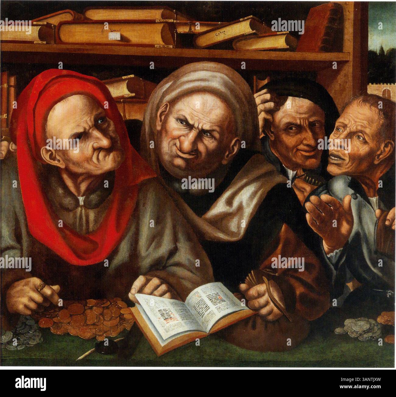 This 1500 painting, created in the workshop of Quentin Metsys, depicts ...