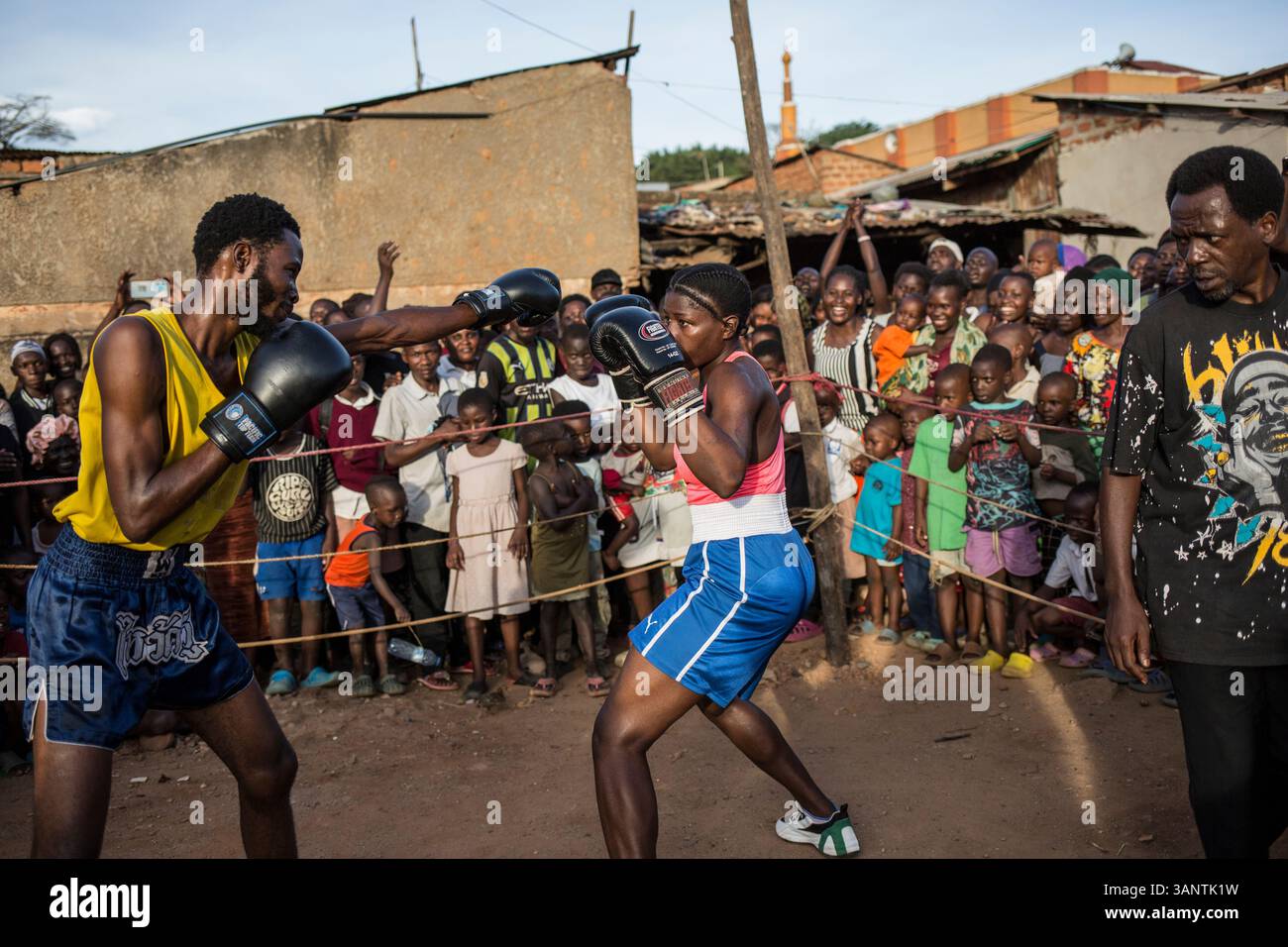 Rhino boxing club, Katanga slum, Kampala, Uganda, Africa Stock Photo ...
