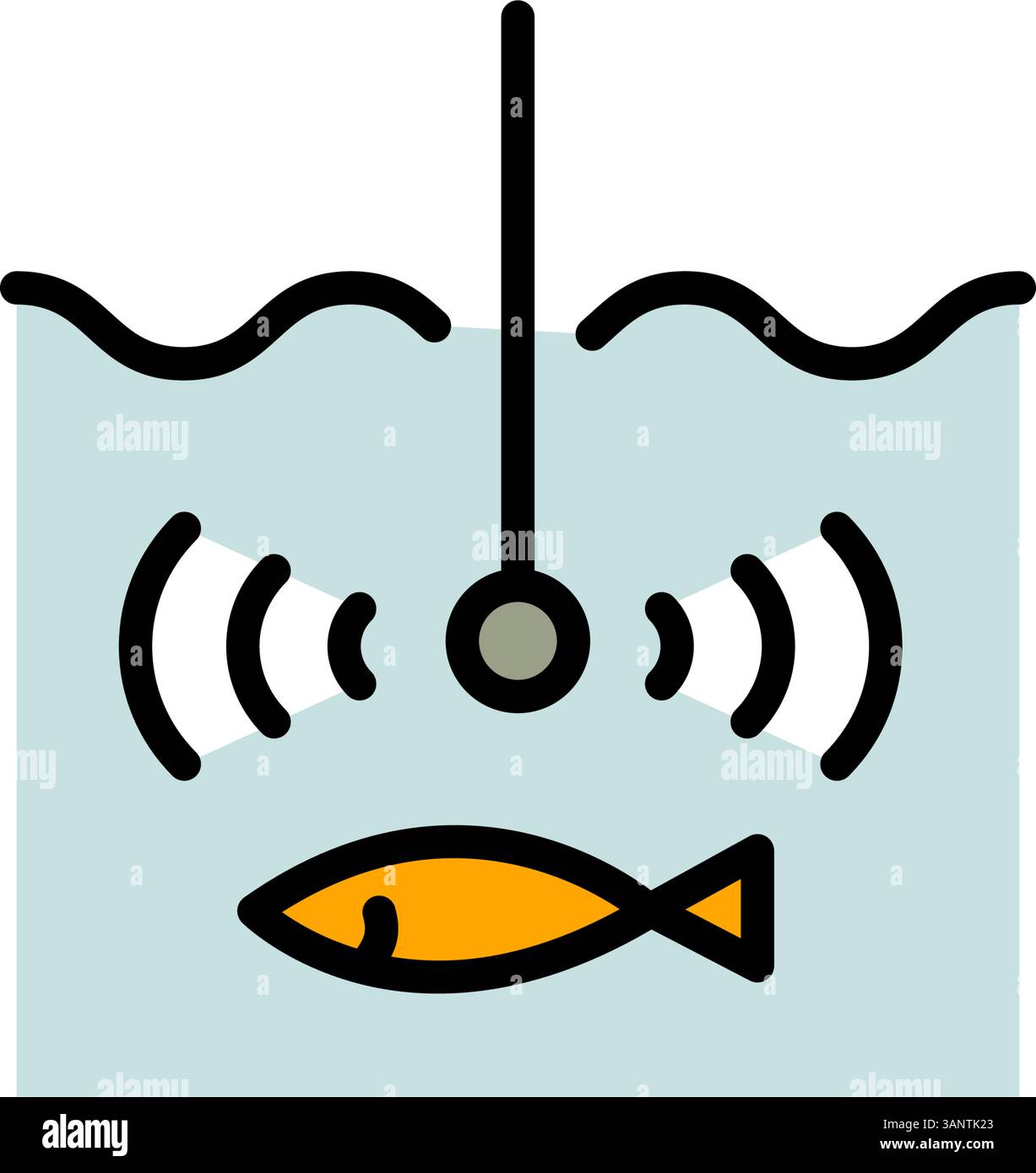 Sonic depth finder Stock Vector Images - Alamy