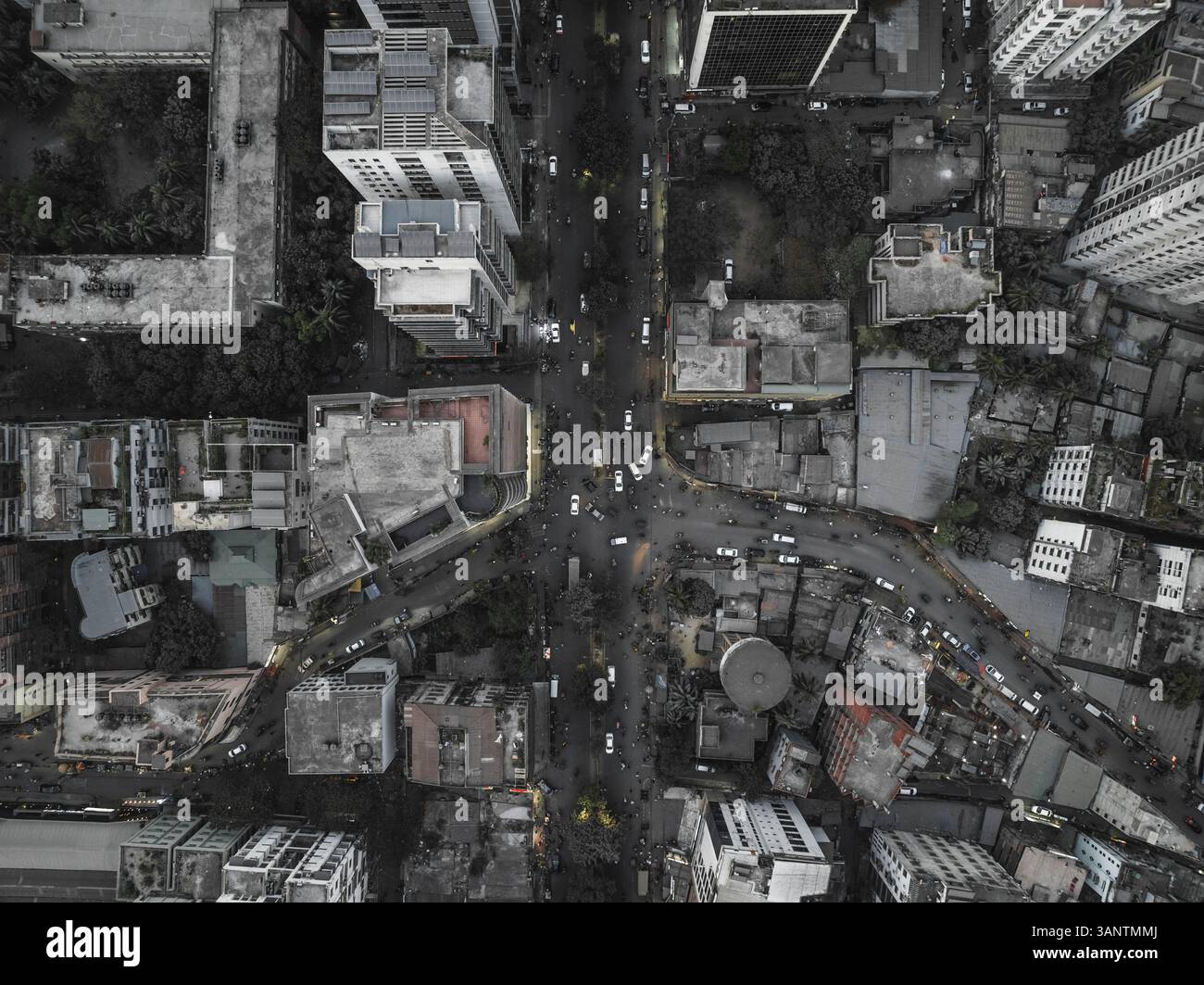 Aerial view busy urban intersections hi-res stock photography and images - Alamy